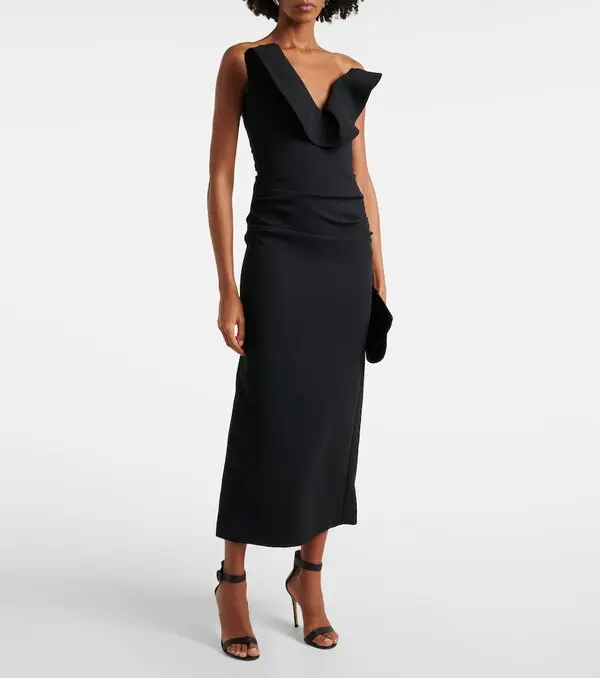 Maticevski Requiem Ruffled Maxi Dress - Black