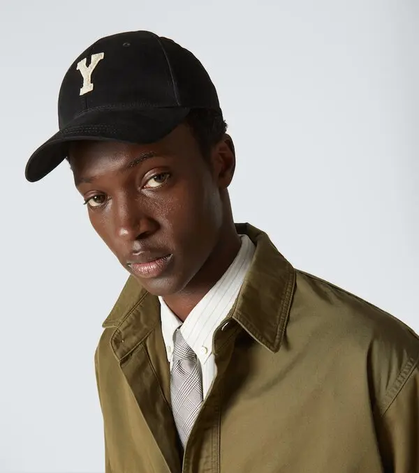 Saint Laurent Y Patch Baseball Cap - Black
