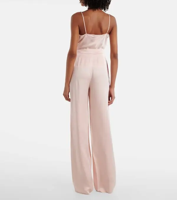 Max Mara Ieti Satin Wide-leg Pants - Beige