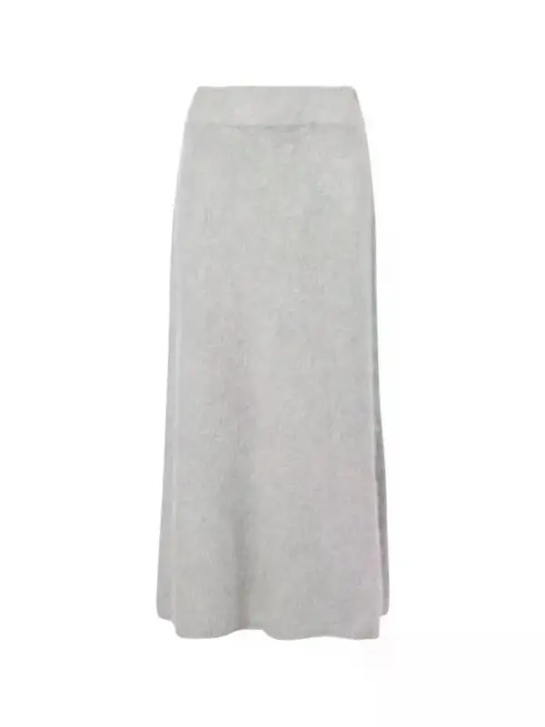 LISA YANG Asta Cashmere Midi Skirt - Grey