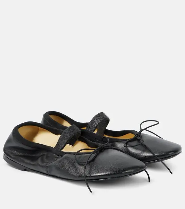 Proenza Schouler Glove Leather Mary Jane Flats - Black