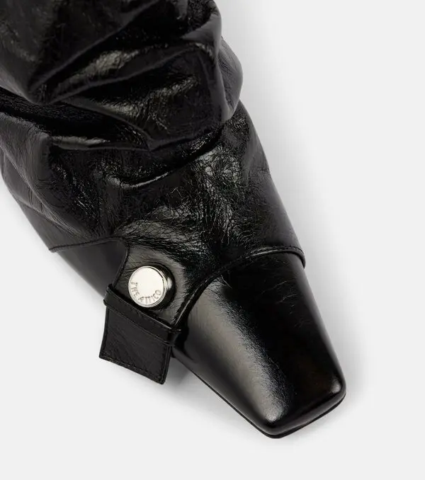 Attico Juno 95 Leather Knee-high Boots - Black