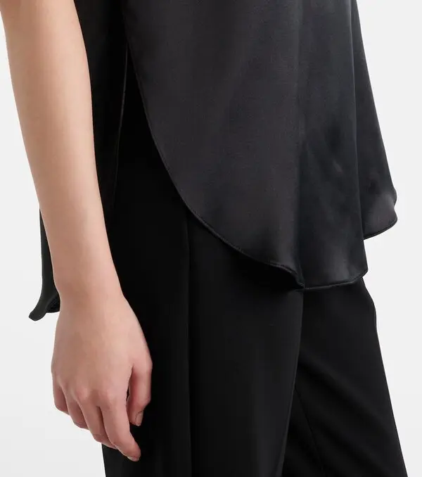 Max Mara Filly Silk Tank Top - Black