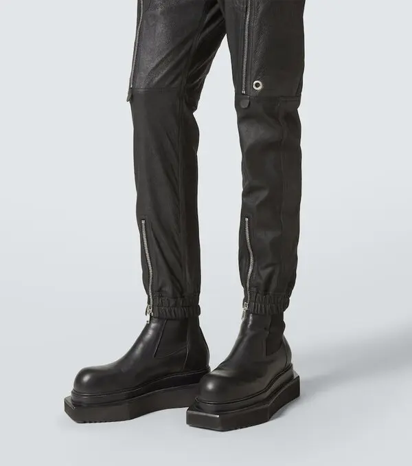 Rick Owens Bauhaus Leather Cargo Pants