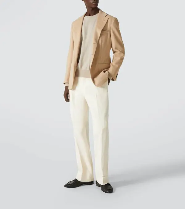 SAMAN AMEL Camel Hair Suit Jacket