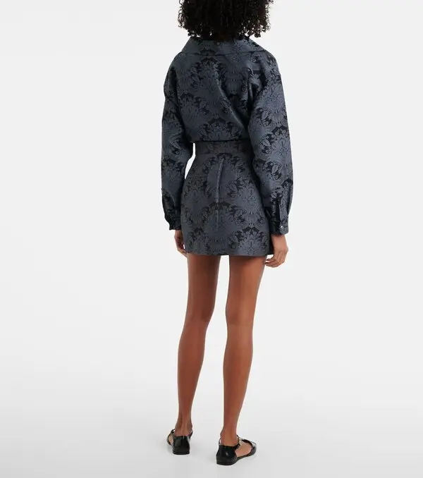 Max Mara Pomezia Wool-blend Jacquard Miniskirt