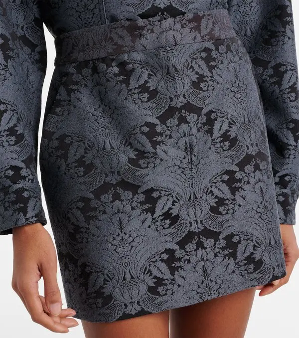 Max Mara Pomezia Wool-blend Jacquard Miniskirt