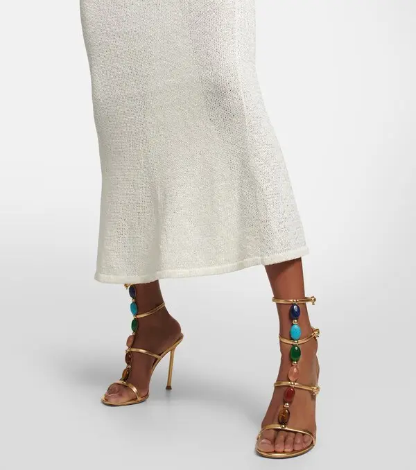 GIANVITO ROSSI Embellished Strappy Sandals - Multicoloured