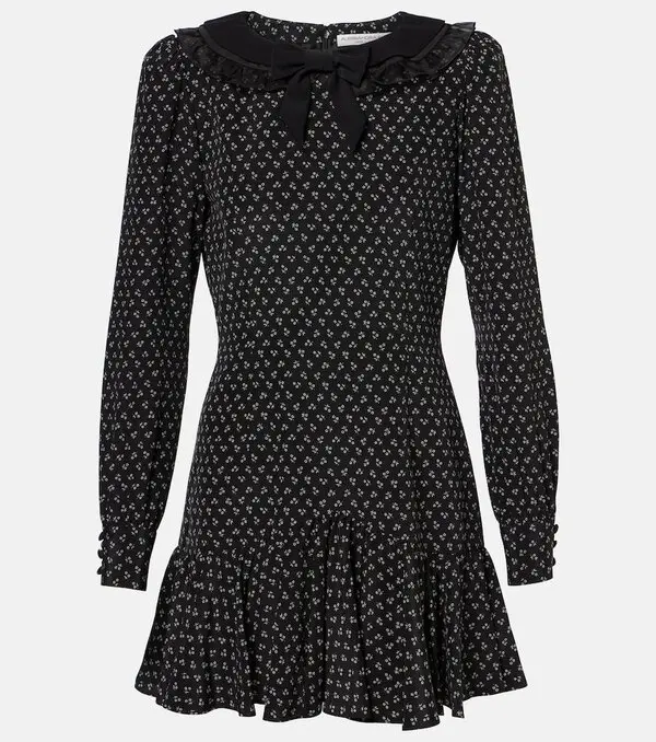 Alessandra Rich Floral Printed Minidress