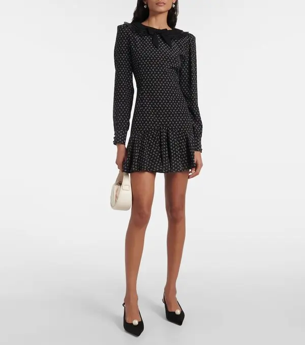 Alessandra Rich Floral Printed Minidress