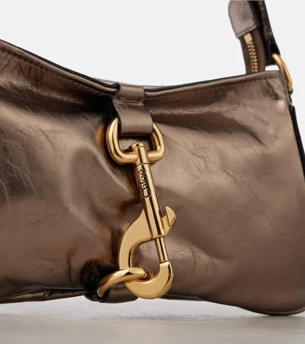 Chloé Kerala 25 Small Metallic Leather Shoulder Bag - Grey