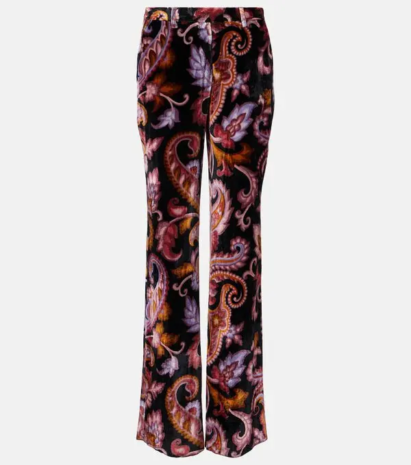 Etro Jacquard Straight Leg Trousers