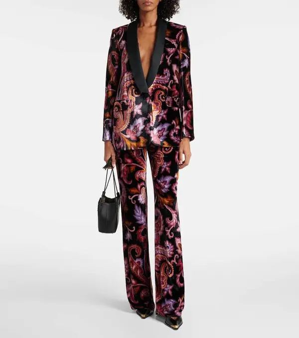 Etro Jacquard Straight Leg Trousers
