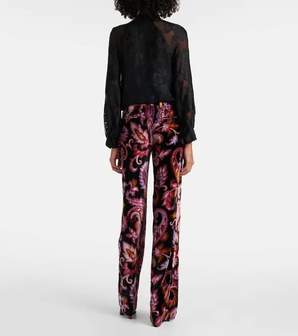 Etro Jacquard Straight Leg Trousers