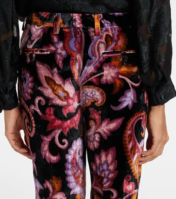 Etro Jacquard Straight Leg Trousers