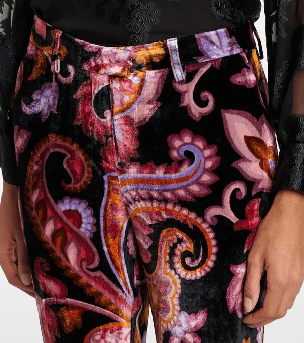 Etro Jacquard Straight Leg Trousers