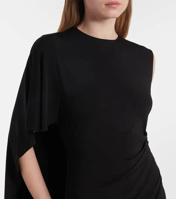 Stella McCartney Caped Ruched Gown