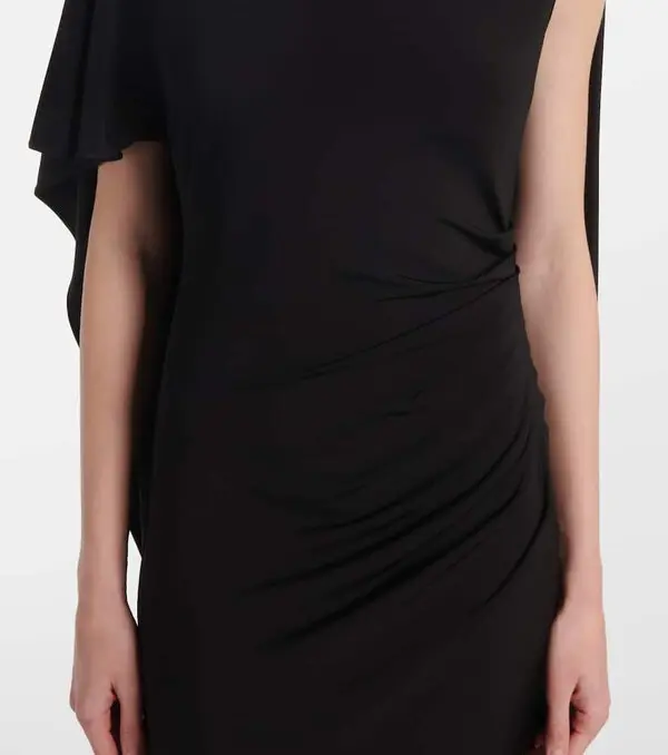 Stella McCartney Caped Ruched Gown