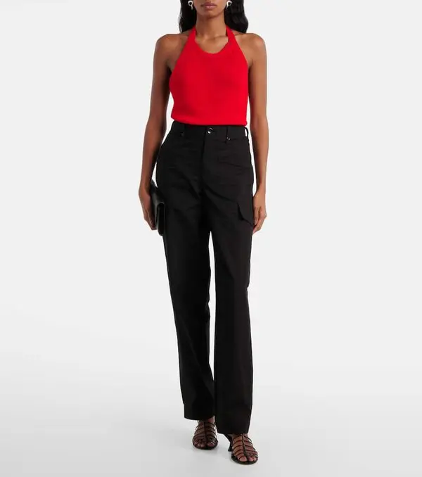 Proenza Schouler Leona Knitted Halterneck Top