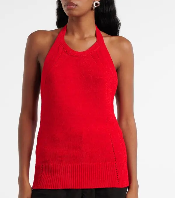 Proenza Schouler Leona Knitted Halterneck Top