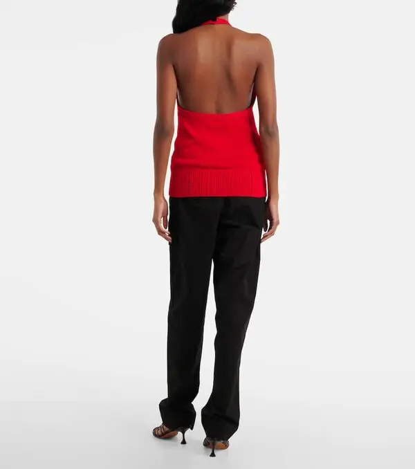 Proenza Schouler Leona Knitted Halterneck Top