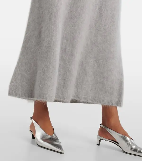 LISA YANG Asta Cashmere Midi Skirt - Grey