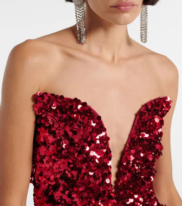 SELF-PORTRAIT Sequined Corset