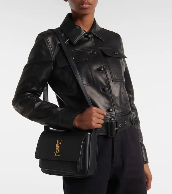 Saint Laurent Niki Leather Messenger Bag - Black
