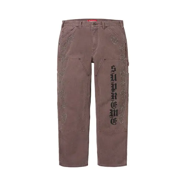 Supreme Paisley Studded Double Knee Painter Pant - Brown