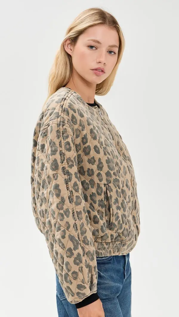 Blanknyc Leopard Print Bomber Jacket