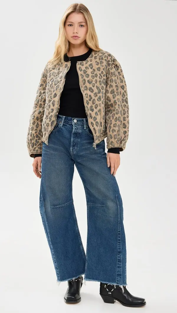 Blanknyc Leopard Print Bomber Jacket