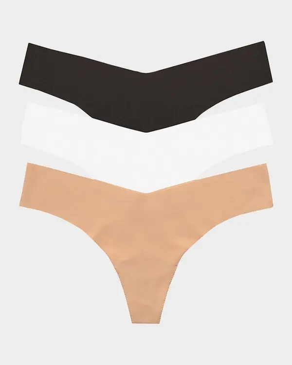Commando Classic Low-rise Microfiber Thongs, Pack Of 3