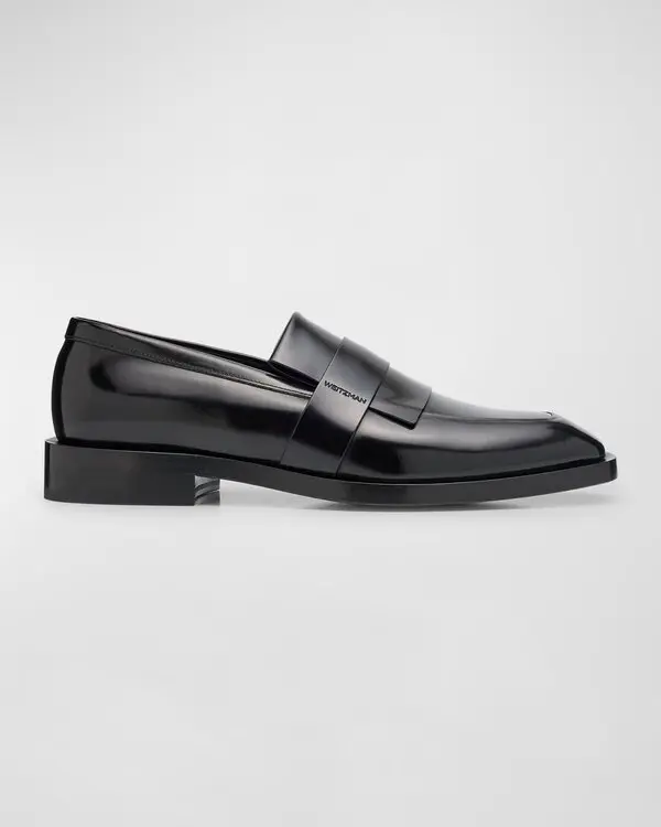Stuart Weitzman Royce Kiltie Leather Loafers - Black  display picture 1