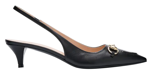 Gucci - Gucci Erin Leather Slingback Pumps