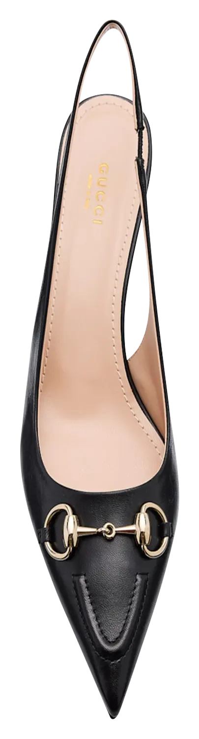 Gucci - Gucci Erin Leather Slingback Pumps