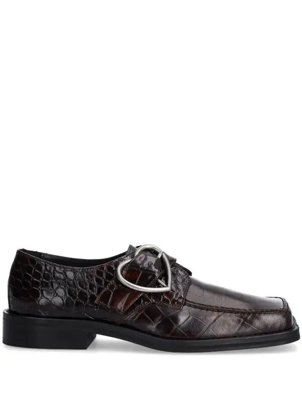 Martine Rose Heart Buckle Loafers