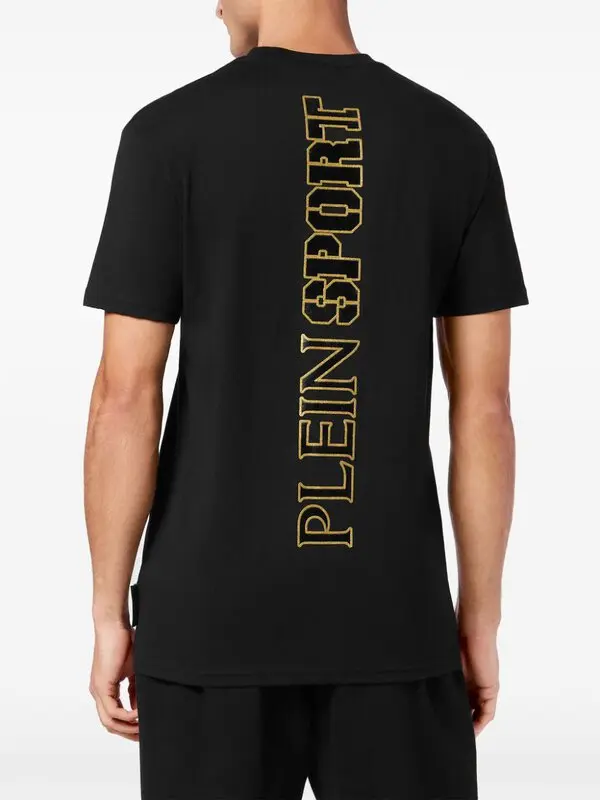 PLEIN SPORT Scratch-print T-shirt - Black