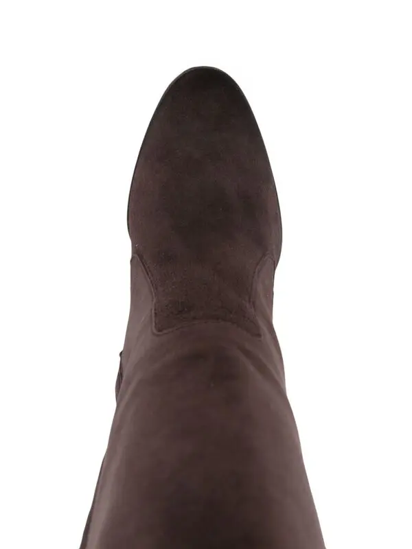 Santoni 90mm Suede Boots - Black