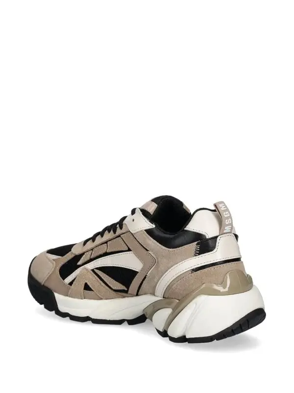MSGM Panelled Lace-up Sneakers