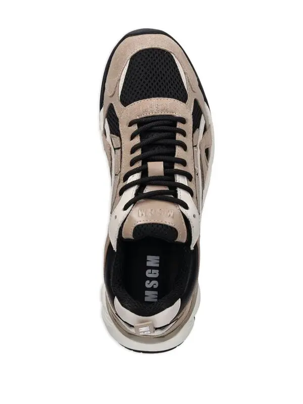MSGM Panelled Lace-up Sneakers