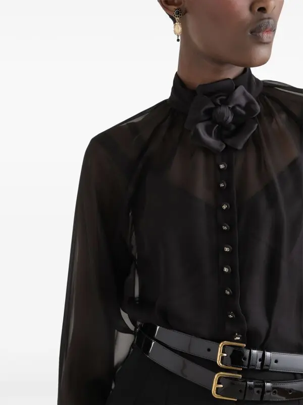 Dolce & Gabbana Floral-appliqué Shirt