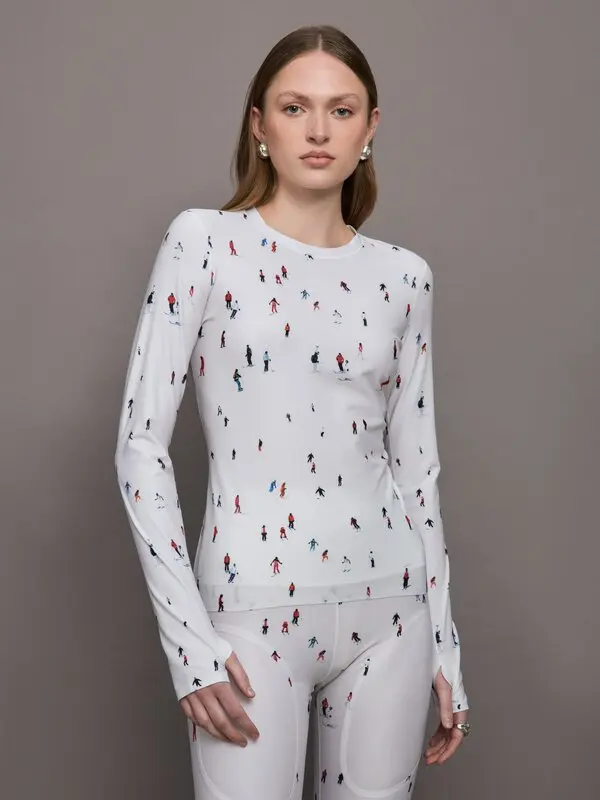 Perfect Moment Perfect Active Tee - Dede Ski Print