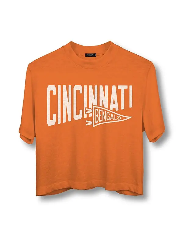 Junk Food Clothing Nfl Cincinnati Bengals Dual Threat Crop Tee - Orange