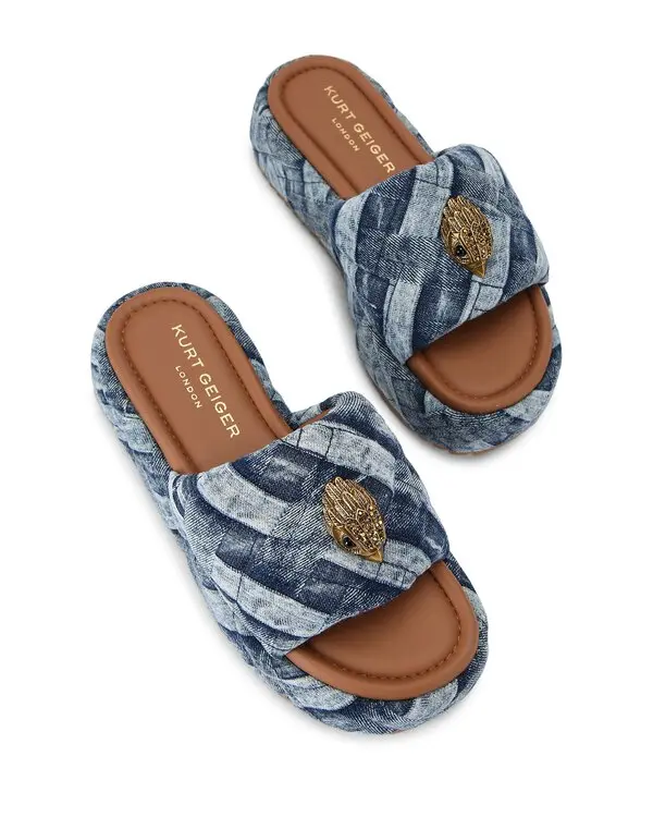 Kurt Geiger Kensington Puff Platform Sandals - Navy