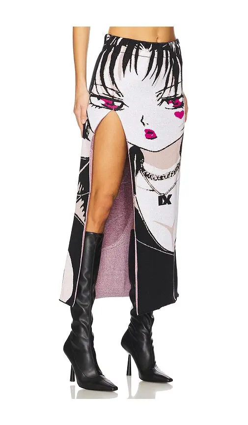 1XBLUE Ruby Anime Long Slit Skirt