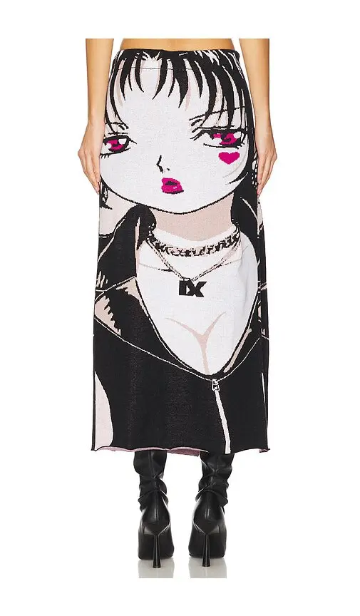 1XBLUE Ruby Anime Long Slit Skirt