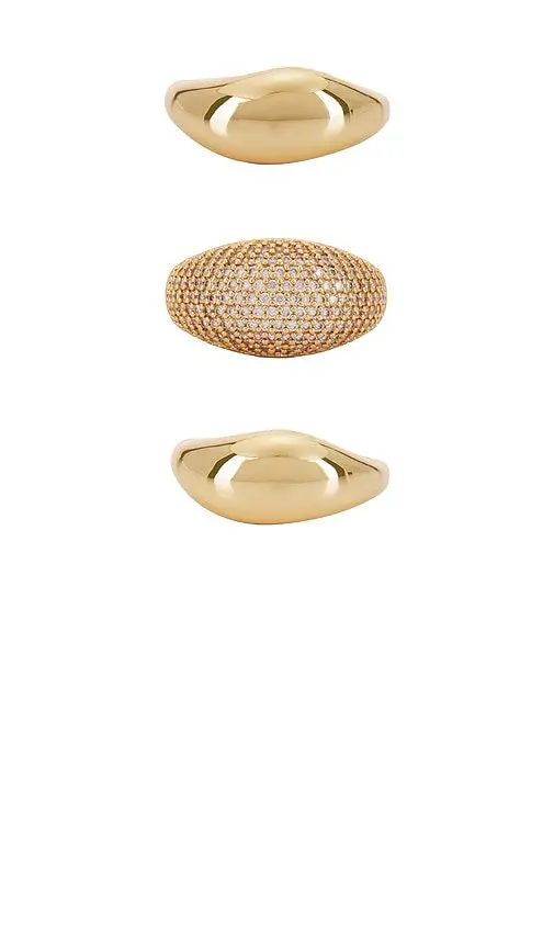 Ettika Mismatched Ring Set - Gold