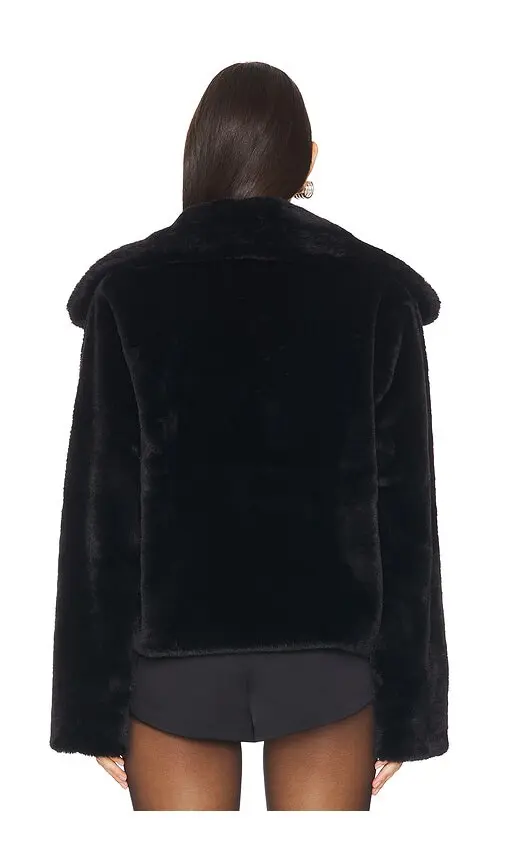 Superdown Willow Faux Fur Coat - Black