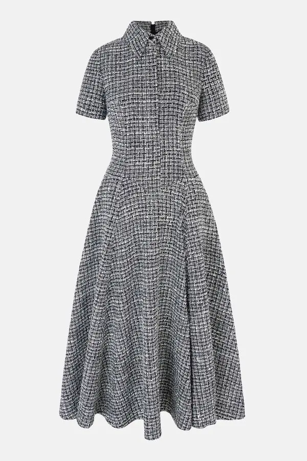 EMILIA WICKSTEAD Jody Boucle Tweed Midi Dress