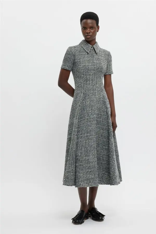 EMILIA WICKSTEAD Jody Boucle Tweed Midi Dress